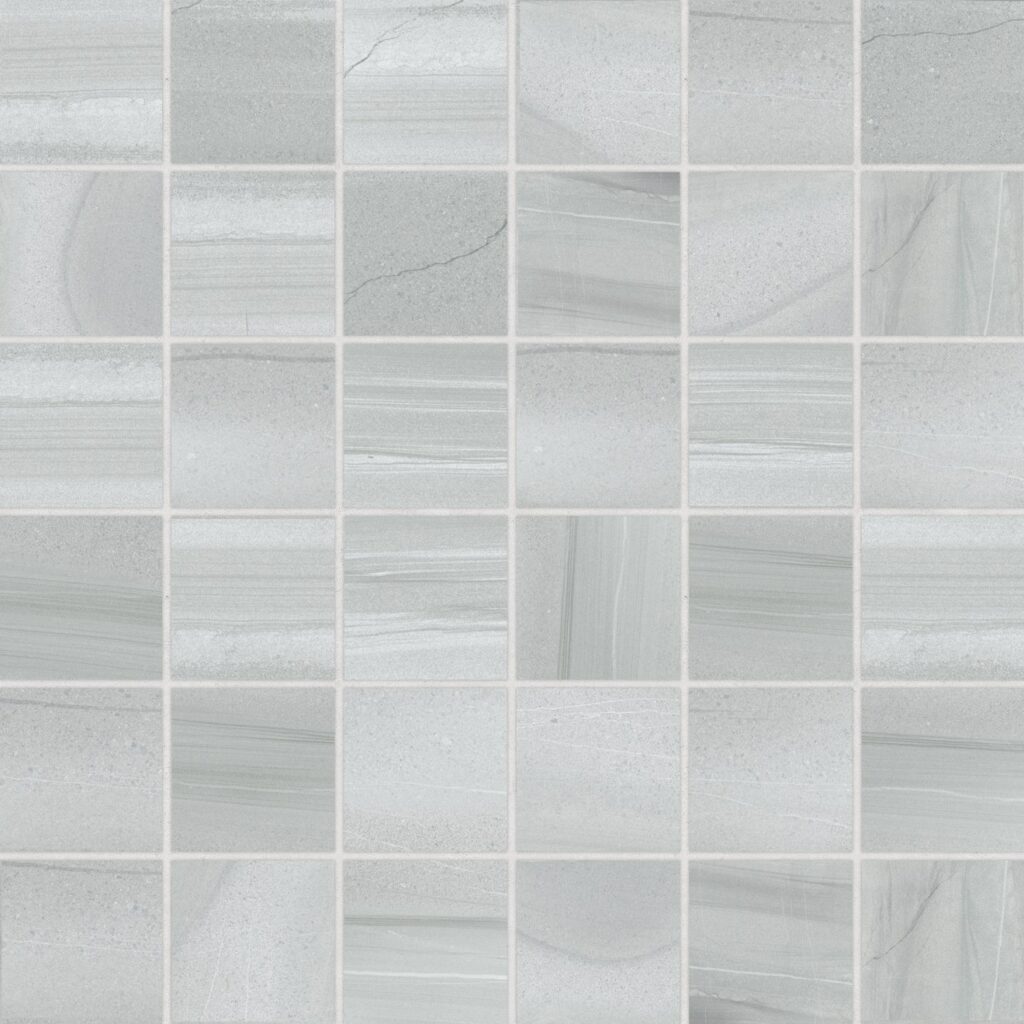 Linear Stone 2″ x 2″ Honed Square Mosaic in Grey - Beyond Flooring USA